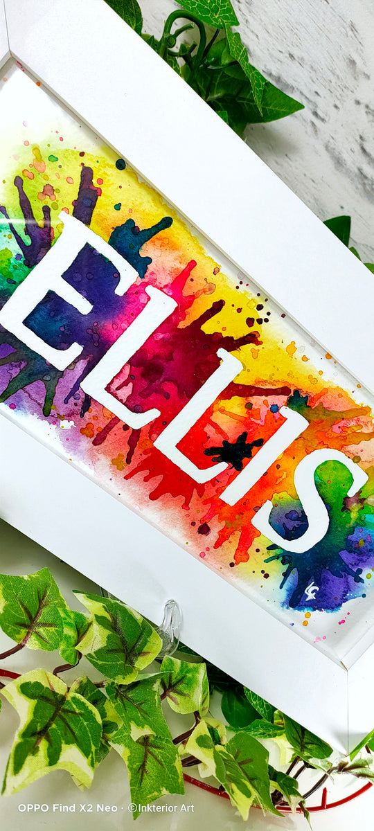 Custom watercolour name/ word art – Inkterior Art